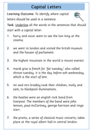Capital Letters Worksheets | Teaching Resources