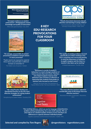 8 edu research provocations poster | Teaching Resources