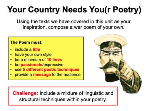 War Poetry - KS3 | Teaching Resources