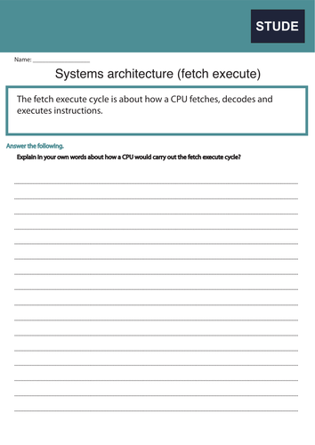 Fetch Execute Computer Architecture Lesson for OCR Computer Science ... Fetch Execute Computer Architecture Lesson for OCR Computer Science ...
