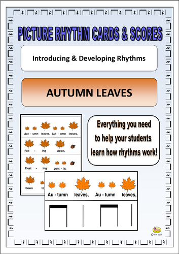 Picture Rhythm Cards & Scores - AUTUMN BUNDLE | Teaching Resources