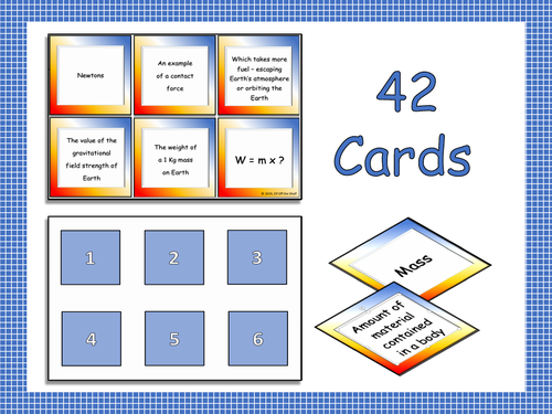 Force, Weight and Mass Find the Pair Game KS3 | Teaching Resources