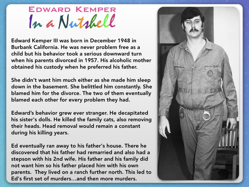Ed Kemper Serial Killer Mindhunter SHOW + TEST + Discussion-FLASH ...