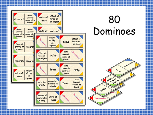 Force, Mass and Weight Dominos Game KS3 | Teaching Resources