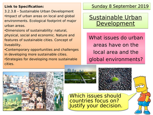 Contemporary Urban Environments - AQA A Level | Teaching Resources