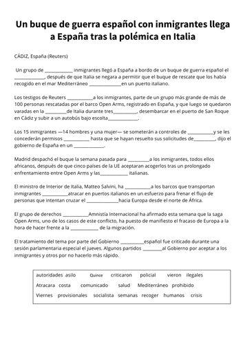 A2 La inmigración en España - A Level inmigration | Teaching Resources