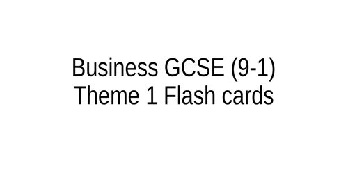Edexcel GCSE Business (9-1) Flashcards Revision | Teaching Resources