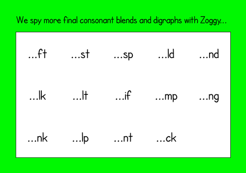 Phonics And Spelling Practice: Learn Final Consonant Blends & Double ...