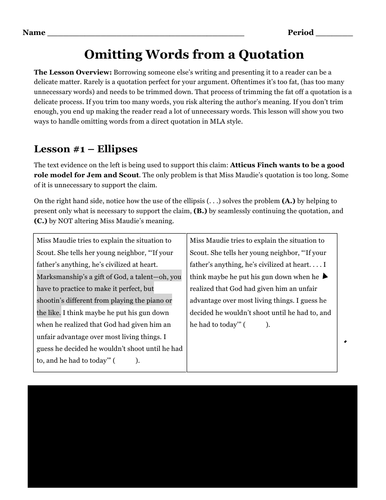 To Kill A Mockingbird — Presenting Text Evidence Writing Unit — 80 ...