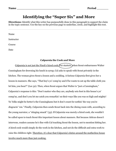 To Kill A Mockingbird — Presenting Text Evidence Writing Unit — 80 ...