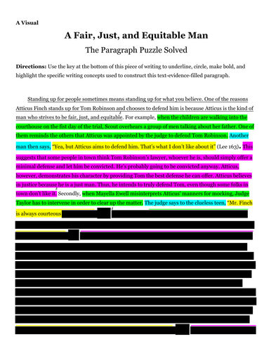 To Kill A Mockingbird — Presenting Text Evidence Writing Unit — 80 ...