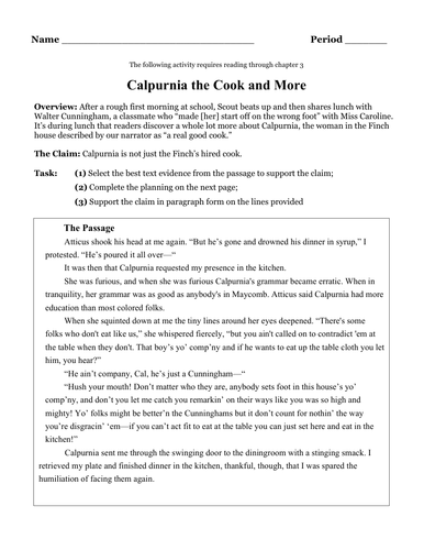 To Kill A Mockingbird — Presenting Text Evidence Writing Unit — 80 ...