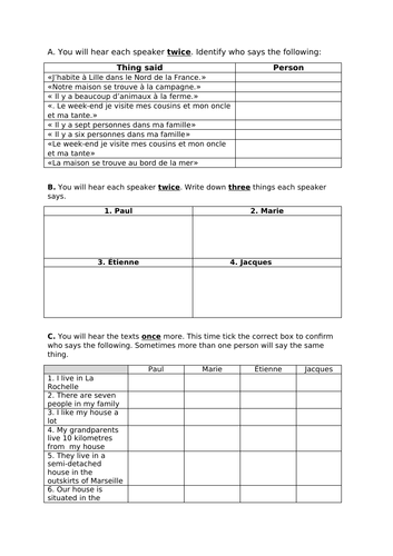 La Maison | Teaching Resources