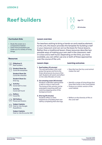 Coral Oceans KS2: Coral reef building | Teaching Resources