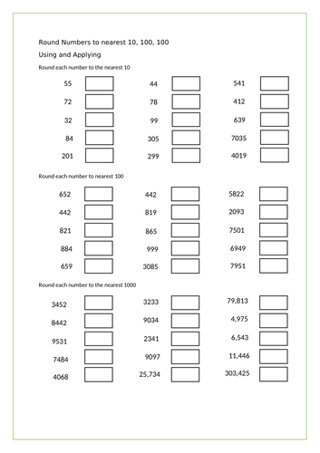 Place Value-Rounding to 10-100-1000 Lesson Pack | Teaching Resources