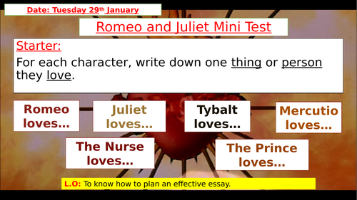Romeo and Juliet KS3 Full SOW | Teaching Resources
