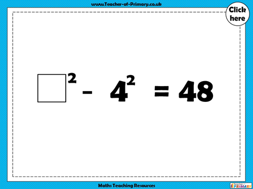 Square Numbers - Year 5 | Teaching Resources