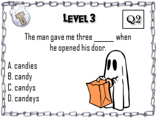 Plural Nouns Activity: Grammar Escape Room Halloween | Teaching Resources