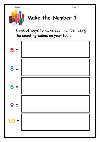 Make the Number - worksheet | Teaching Resources