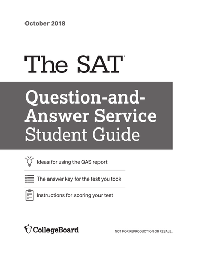 SAT Past Tests/Exams With Answers | Teaching Resources