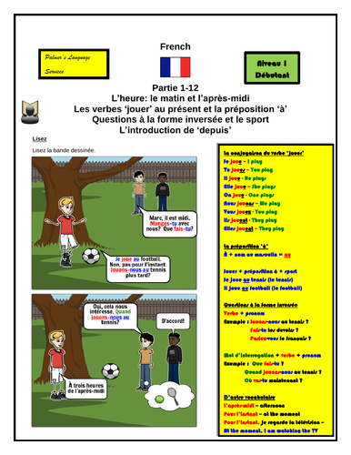 French for Adults: Beginners: Part 12: The verb 'jouer' in the present ...