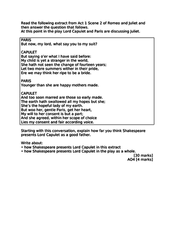 Romeo and Juliet (AQA KS4) | Teaching Resources