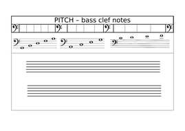 IDENTIFY THE PITCH BASS CLEF | Teaching Resources