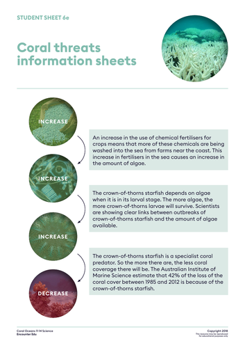 Coral Oceans: KS3: Human impact on coral reefs | Teaching Resources