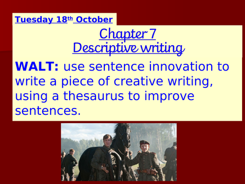 WAR HORSE by Michale Morpurgo ~ Ready-to-use lessons for Chapters 1 ...