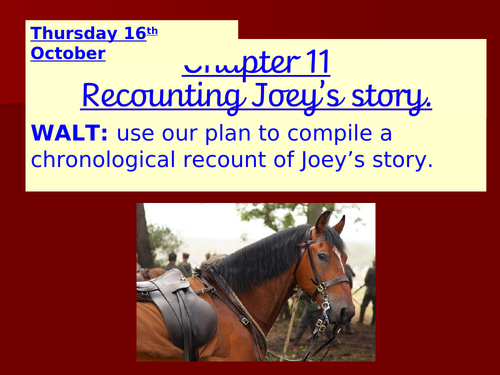 WAR HORSE by Michale Morpurgo ~ Ready-to-use lessons for Chapters 1 ...