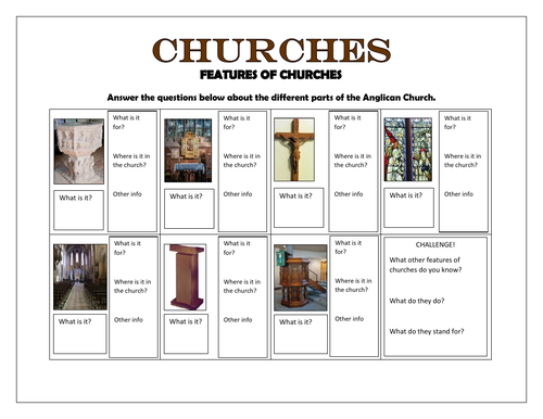 Churches - The Features of Churches! | Teaching Resources