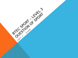 QUESTION OF SPORT QUIZ - BTEC SPORT UNIT 1 EXAM -LEVEL 3 | Teaching ...