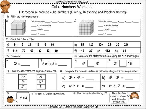 Cube Numbers - Year 5 | Teaching Resources