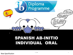 oral booklet spanish IB ab initio for new spec | Teaching Resources