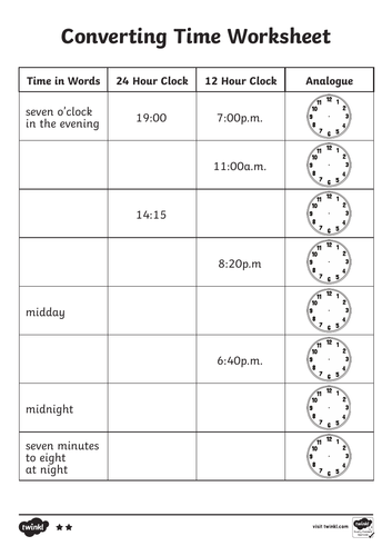 Year 3 Time Planning and Resources | Teaching Resources