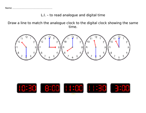 Year 3 Time Planning and Resources | Teaching Resources