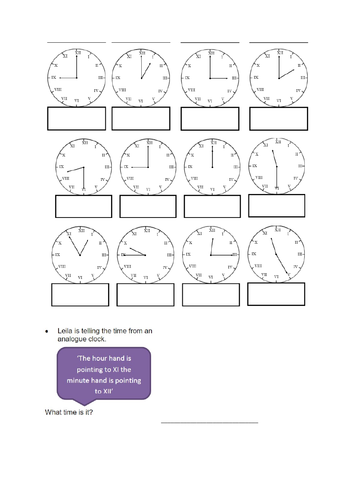 Year 3 Time Planning and Resources | Teaching Resources