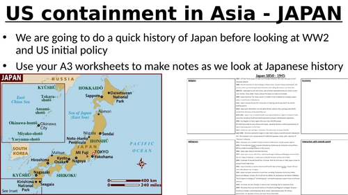 US Containment in Japan Alevel AQA | Teaching Resources