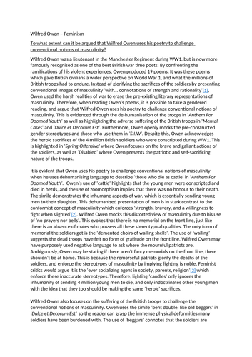 A* Grade AQA A-Level English Literature Poetry Coursework - Feminism ... A* Grade AQA A-Level English Literature Poetry Coursework - Feminism ...