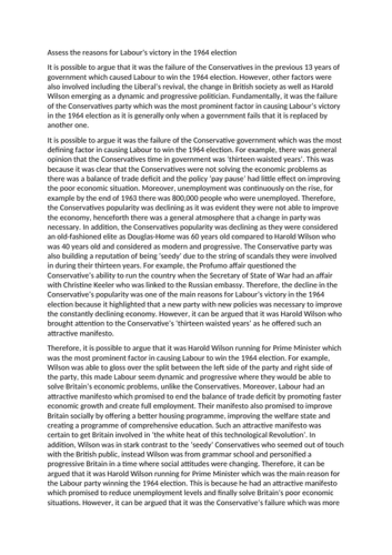 A Grade OCR A-Level History British History essay | Teaching Resources