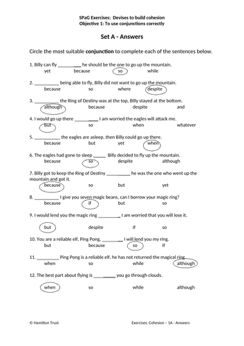 Devices to build cohesion - Presentation & Exercises | Teaching Resources