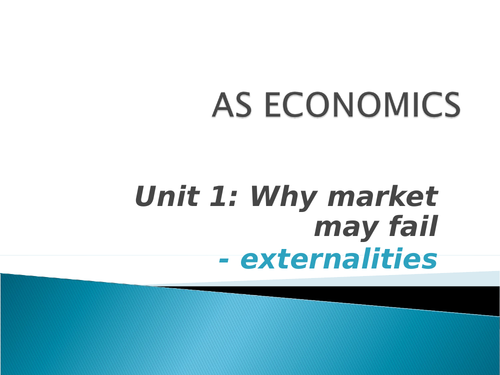Economics: Market Failure (NEW SPEC) - Edexcel | Teaching Resources