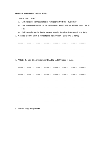 Computer Architecture | Teaching Resources