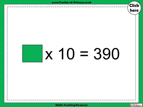 Multiplying by 10, 100 and 1000 - Year 5 | Teaching Resources