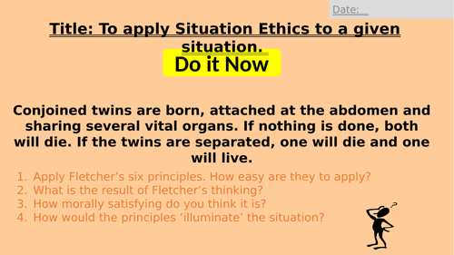 Situation Ethics Workbook and Power Points | Teaching Resources