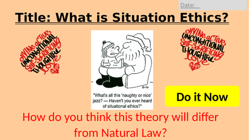 Situation Ethics Workbook and Power Points | Teaching Resources
