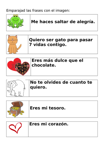 Spanish Valentine's full lesson including answers and worksheets ...