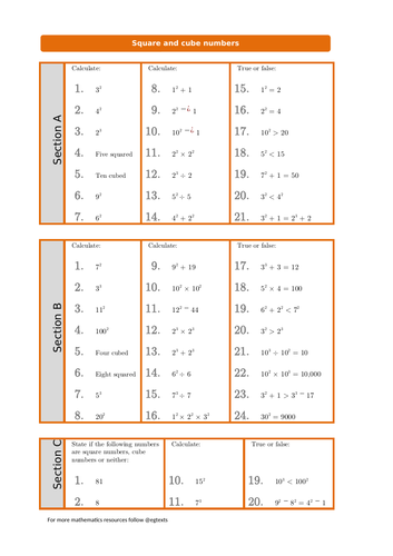Factors, multiples, primes, squares, cubes Y6 | Teaching Resources
