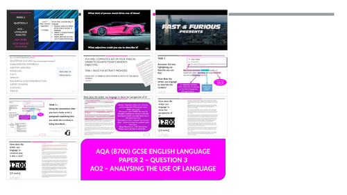 AQA 8700/2 GCSE English Language Analysis - Boy Racer Article AO2 ...