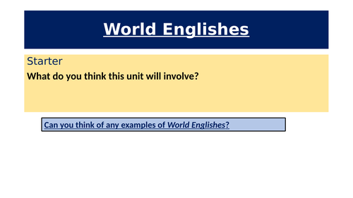 World Englishes: Models and History (A-Level English Language ...